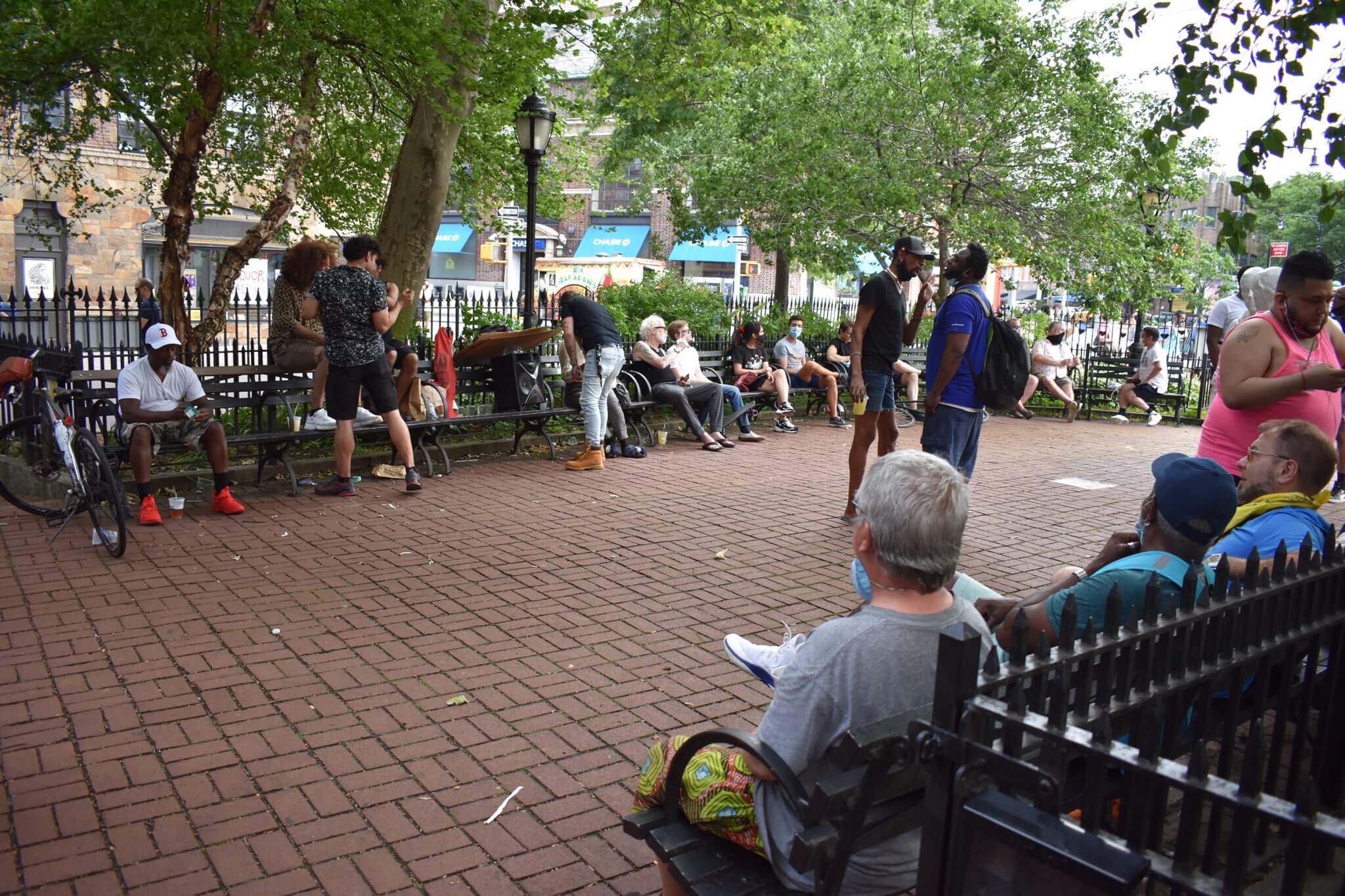 Members of LGBTQ community turn Christopher Park into queer space amid ...